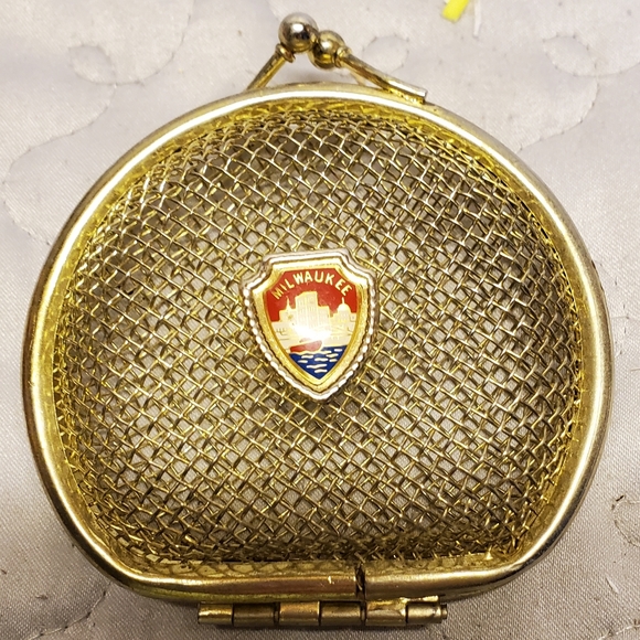 Accessories | Vintage Small Metal Coin Change Purse Gold Tone Milwaukee ...